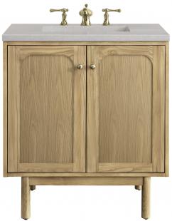 30 Inch Oak Floating or Wall Mount Single Vanity Quartz Top | Unique ...